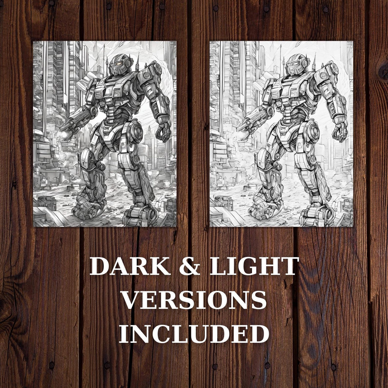 Robot Soldiers Coloring Book 60 Pages, AI Soldiers, Sci-fi Soldiers ...