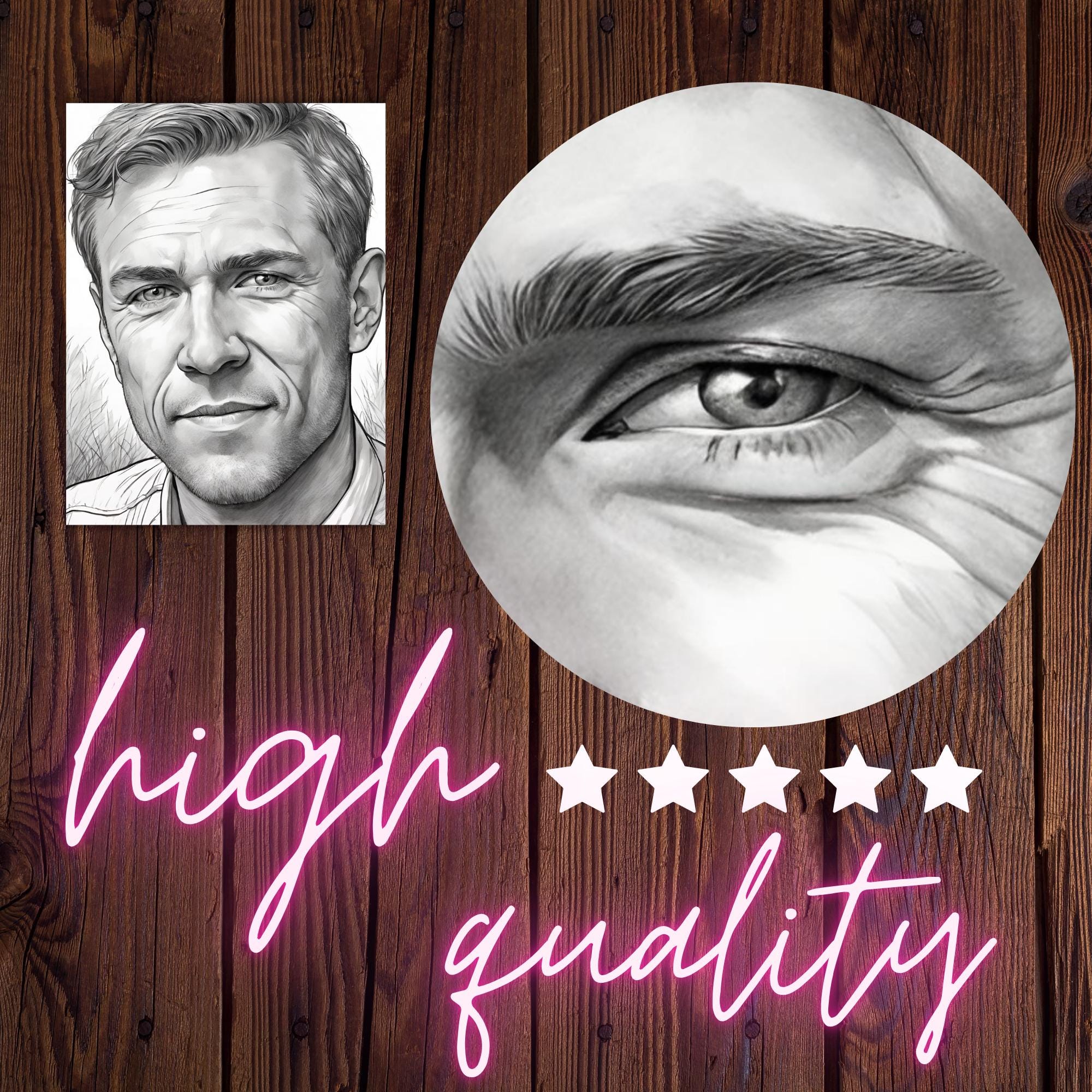 Relax With Man Face Portraits Coloring 100 Pages, Explore Realistic ...