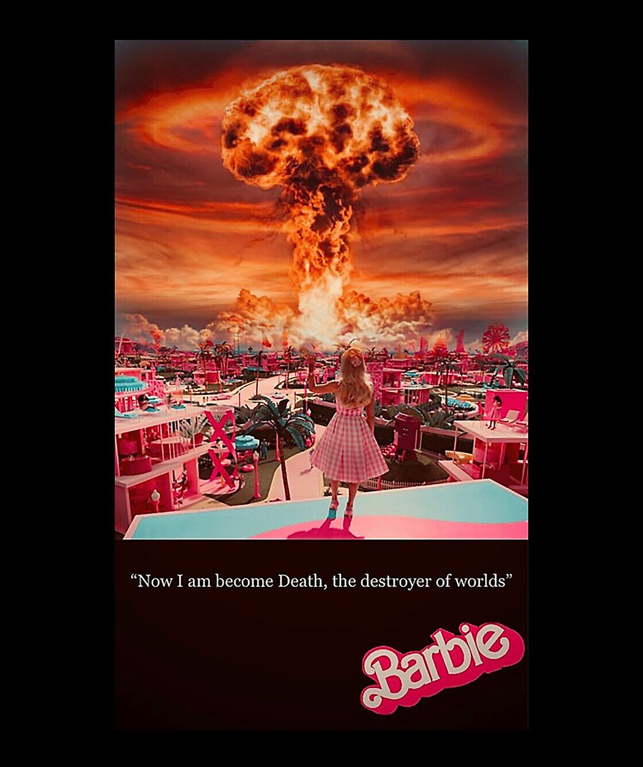 Barbenheimer Poster, Barbie Oppenheimer Poster
