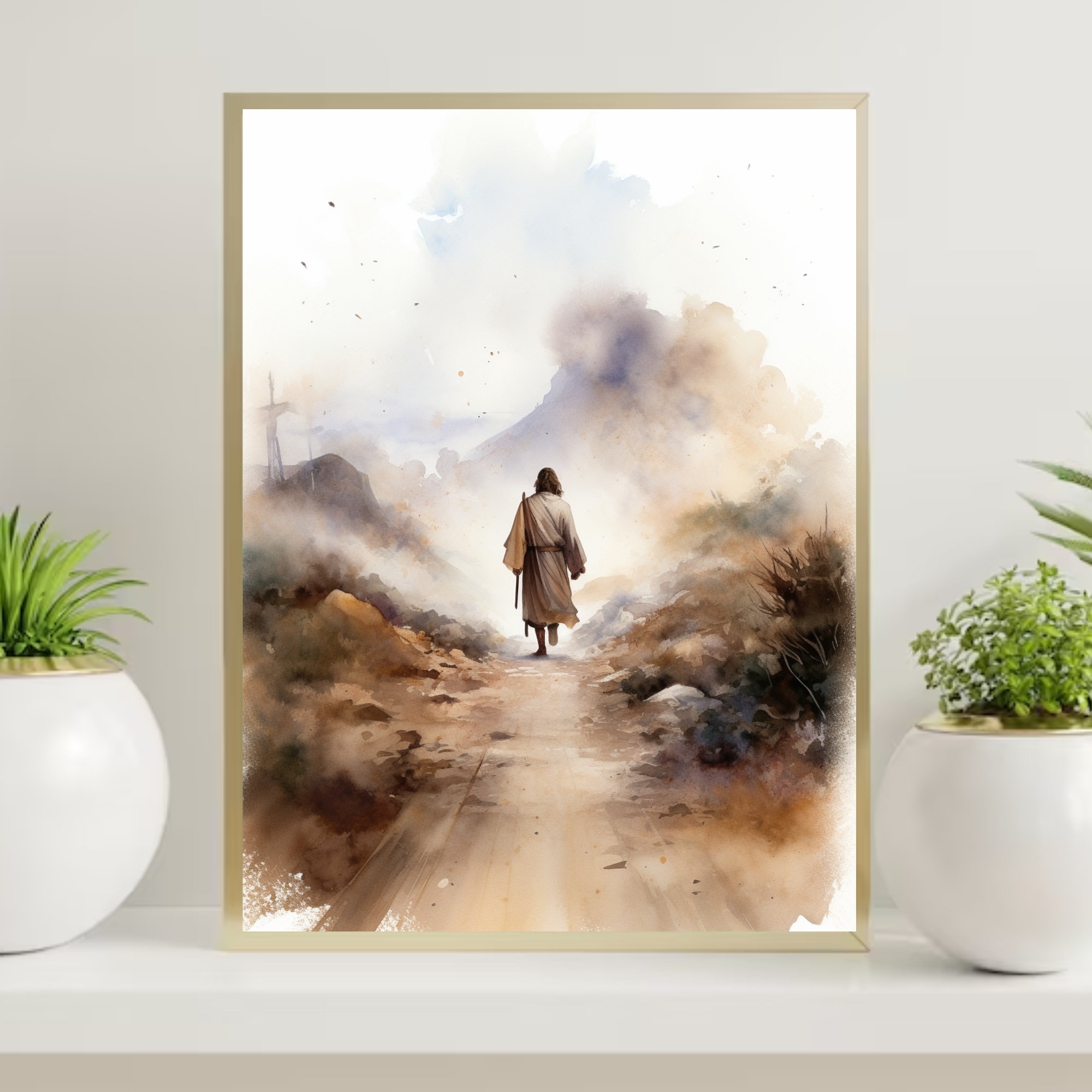 Christ's Path, Jesus Portrait,jesus Artwork, Jesus Wall Art, Jesus ...