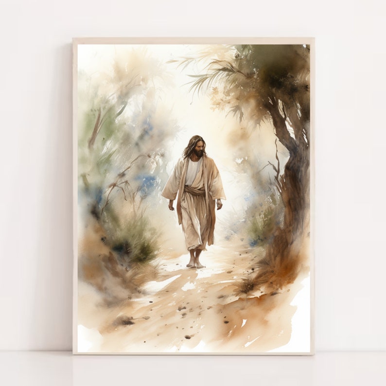 Christ's Path, Jesus Portrait,jesus Artwork, Jesus Wall Art, Jesus ...