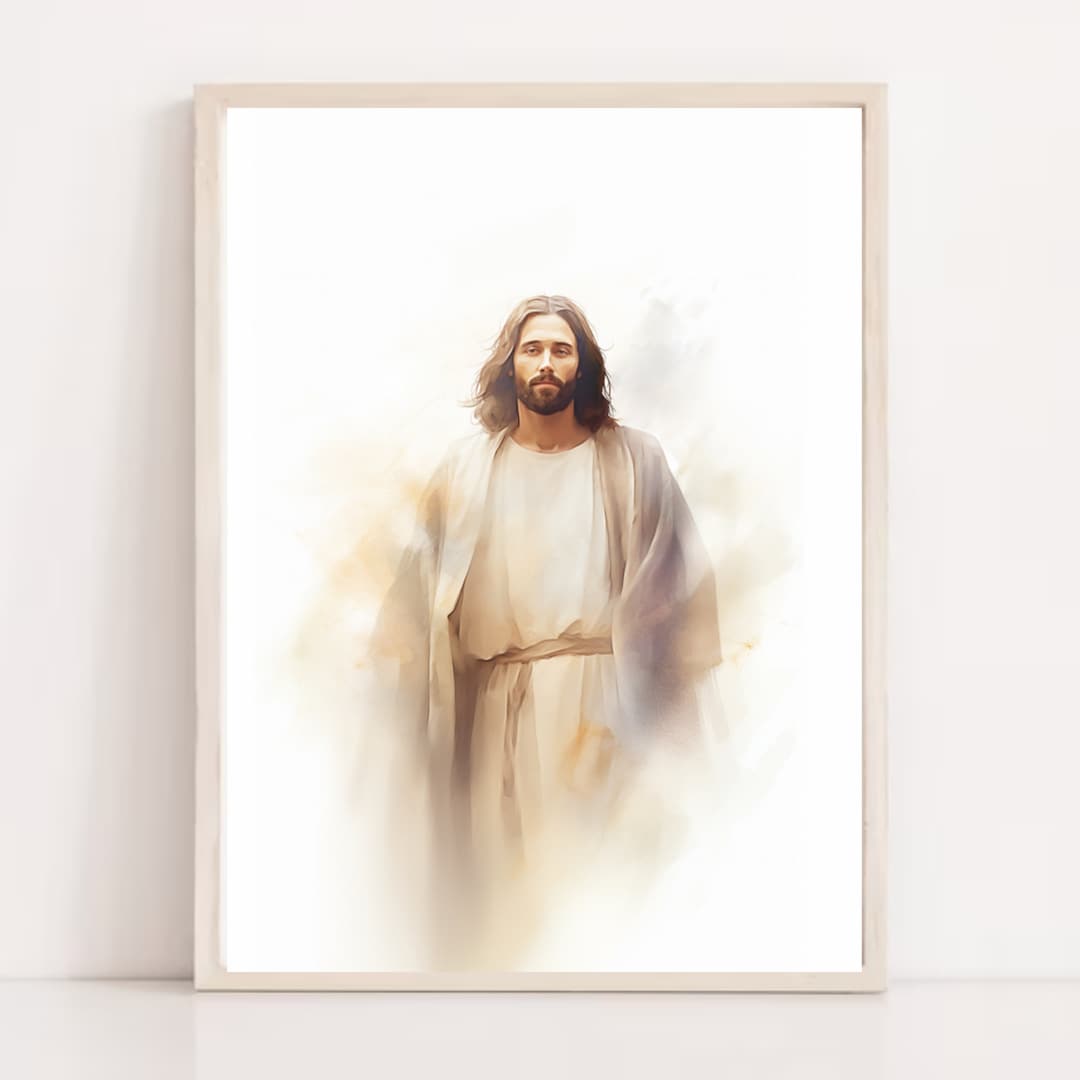 Christ's Embrace, Jesus Portrait,jesus Artwork, Jesus Wall Art, Jesus ...