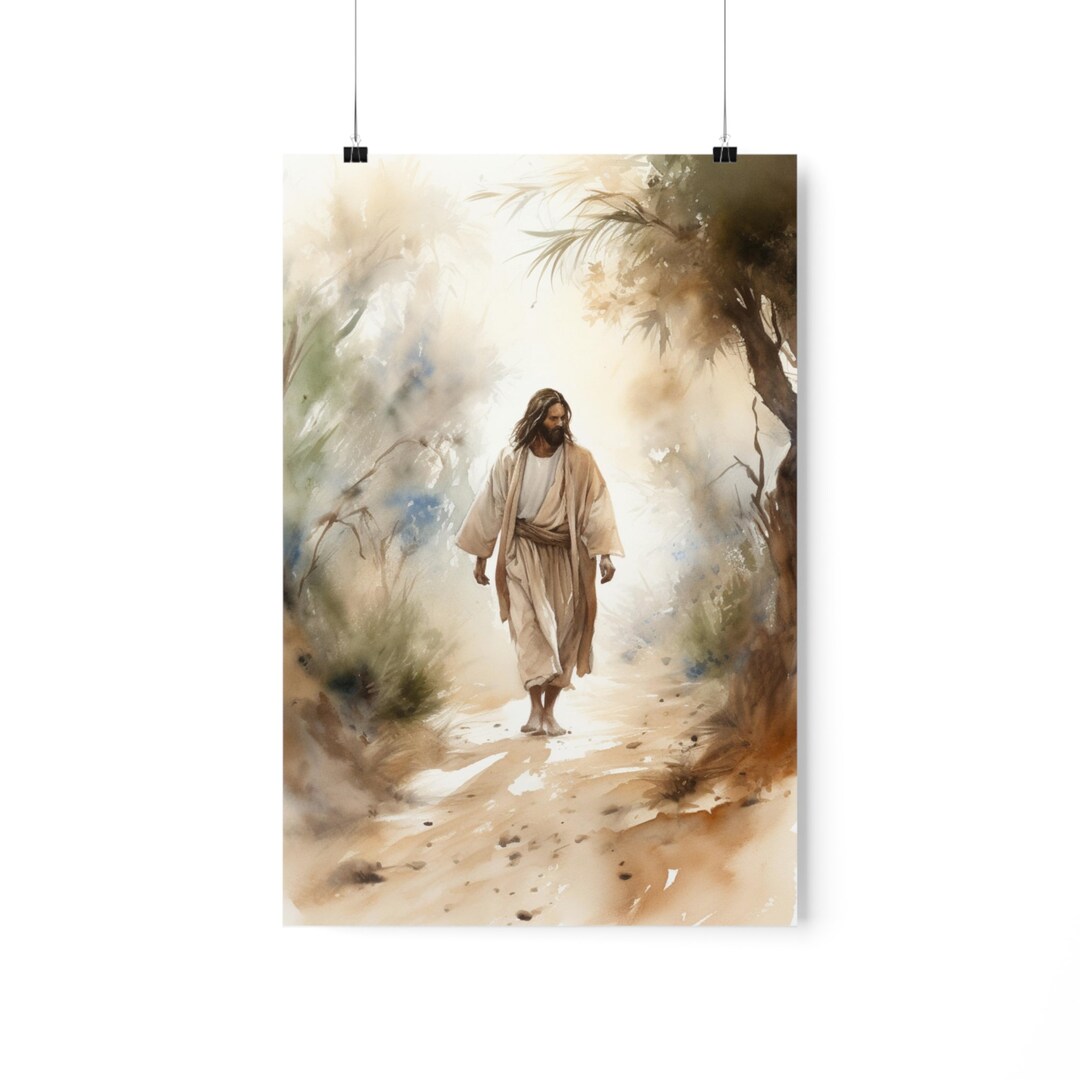 Christ's Path, Jesus Portrait,jesus Artwork, Jesus Wall Art, Jesus ...