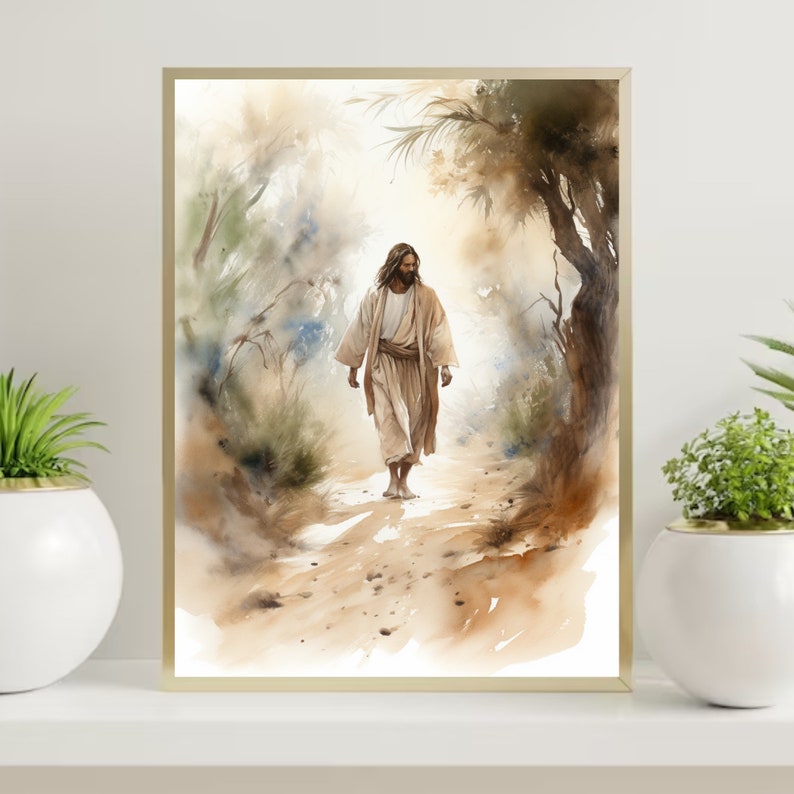 Christ's Path, Jesus Portrait,jesus Artwork, Jesus Wall Art, Jesus ...