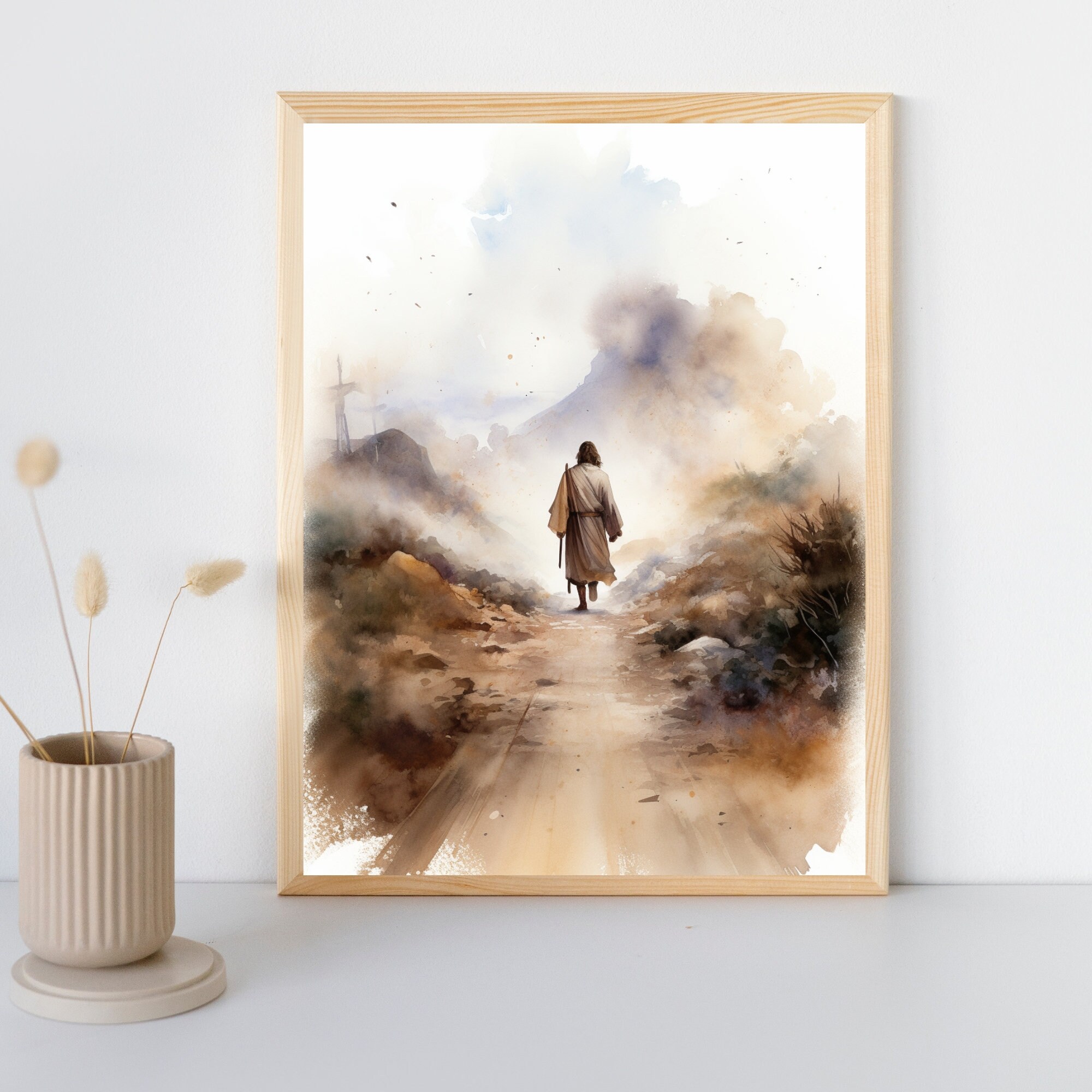 Christ's Path, Jesus Portrait,jesus Artwork, Jesus Wall Art, Jesus ...