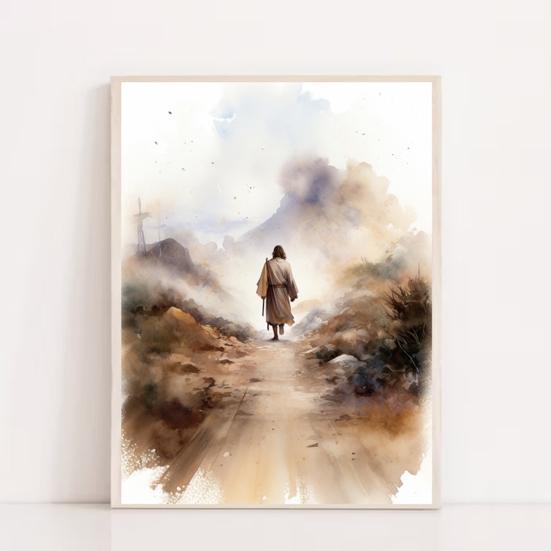 Christ's Path, Jesus Portrait,jesus Artwork, Jesus Wall Art, Jesus ...