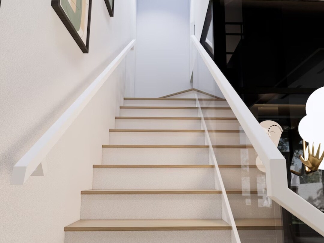 White Metal Handrail Steel Square Tube Handrail Handrail for - Etsy