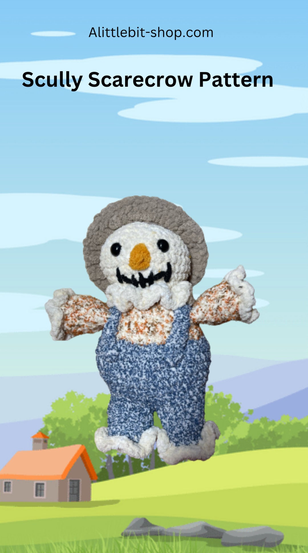 Crochet Scarecrow Pattern (pattern Only) - Etsy