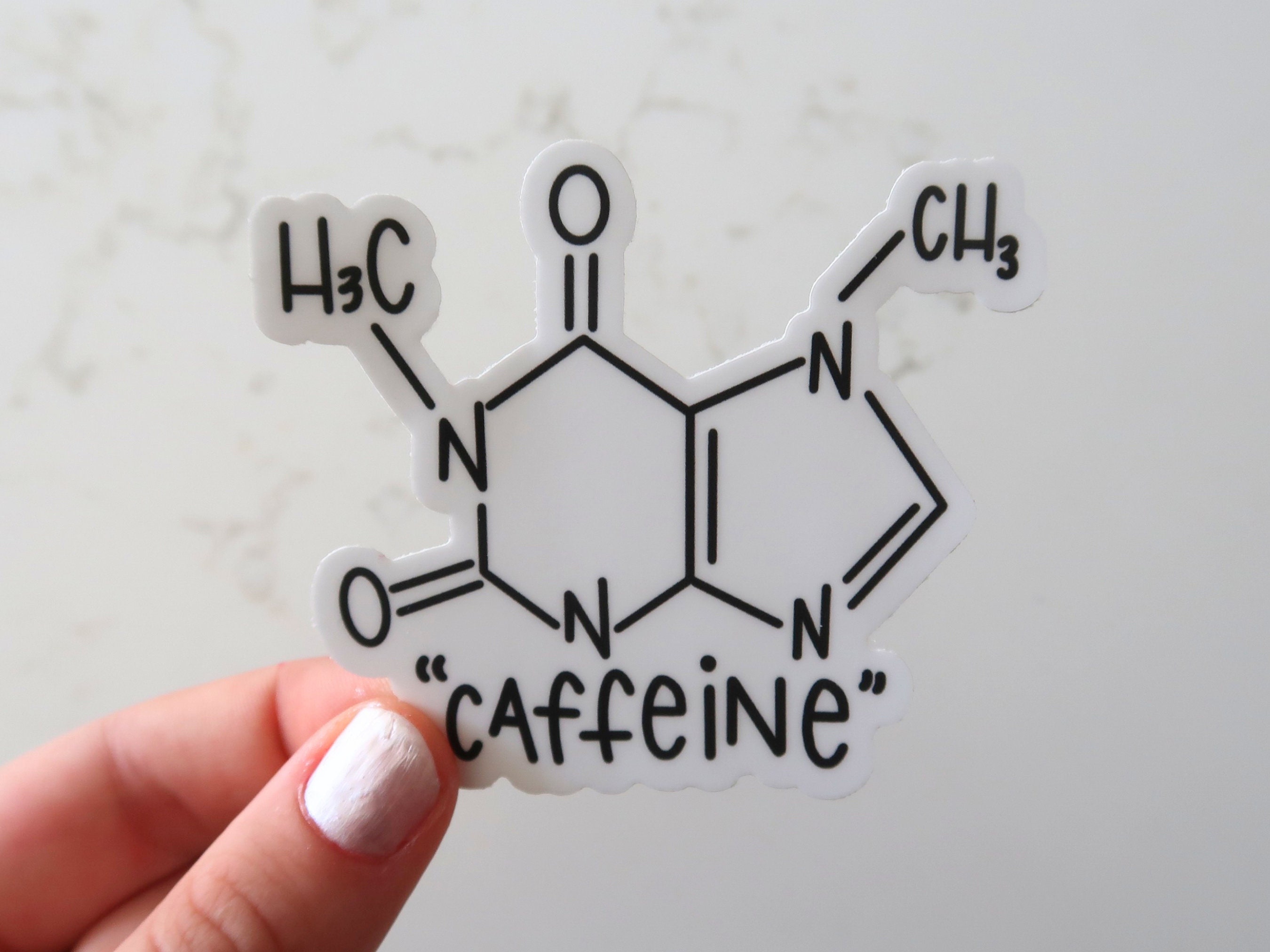 Caffeine Sticker, Science Sticker, Molecule Sticker, Stem Sticker, Med ...