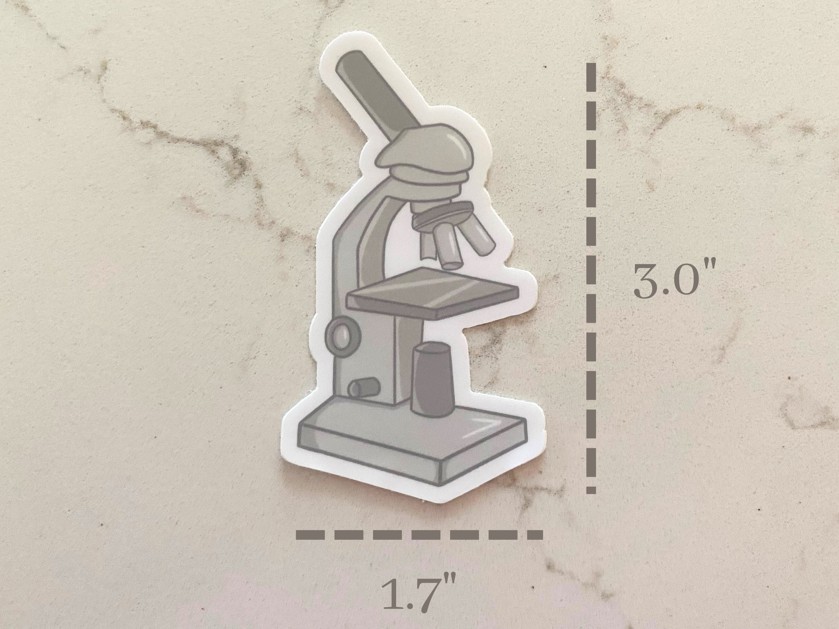 Microscope Sticker, Medical Stickers, for Kids, for STEM, for Medicine ...
