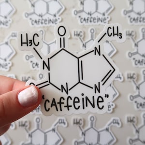 Caffeine Sticker, Science Sticker, Molecule Sticker, Stem Sticker, Med ...