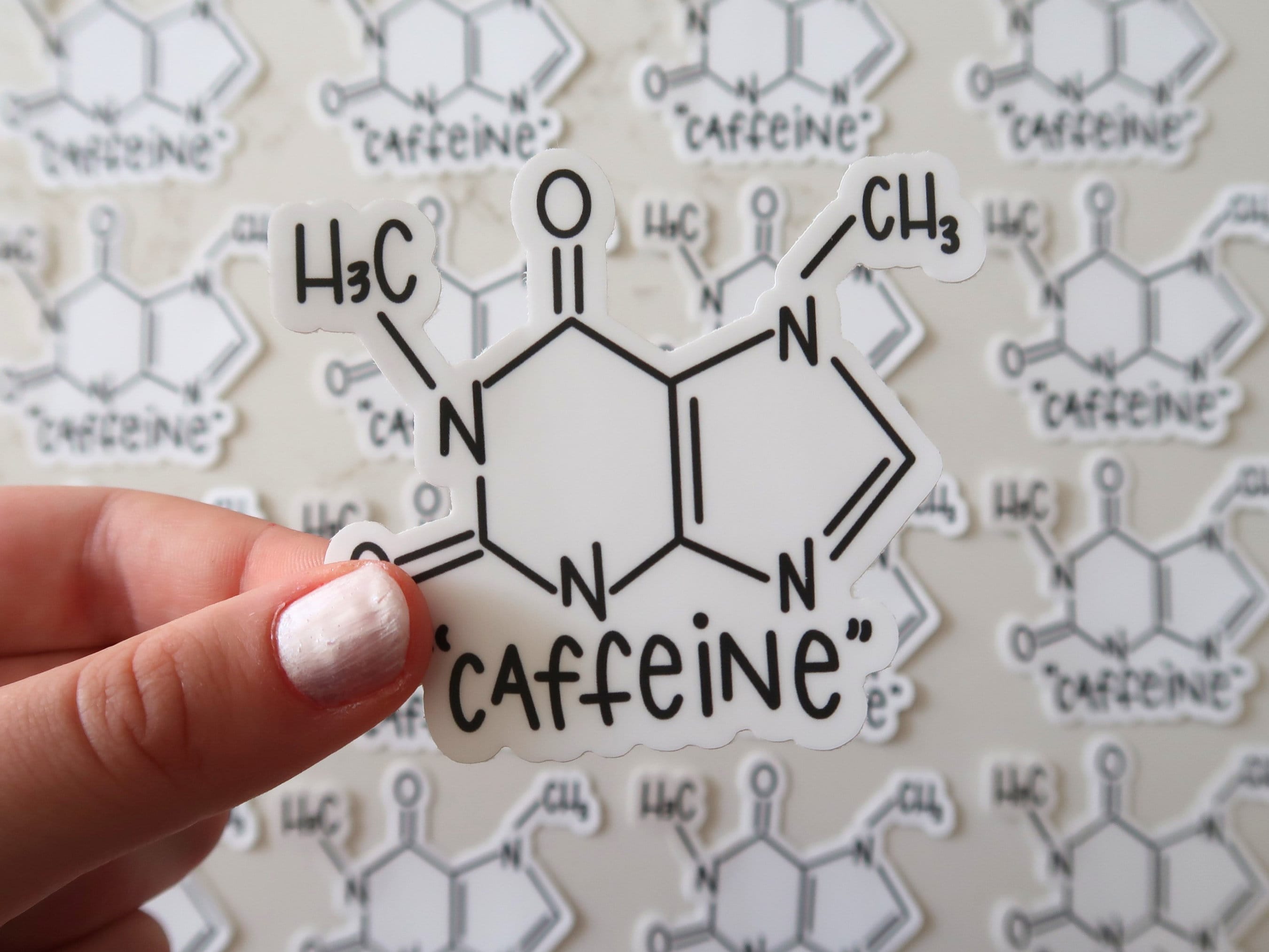 Caffeine Sticker, Science Sticker, Molecule Sticker, Stem Sticker, Med ...