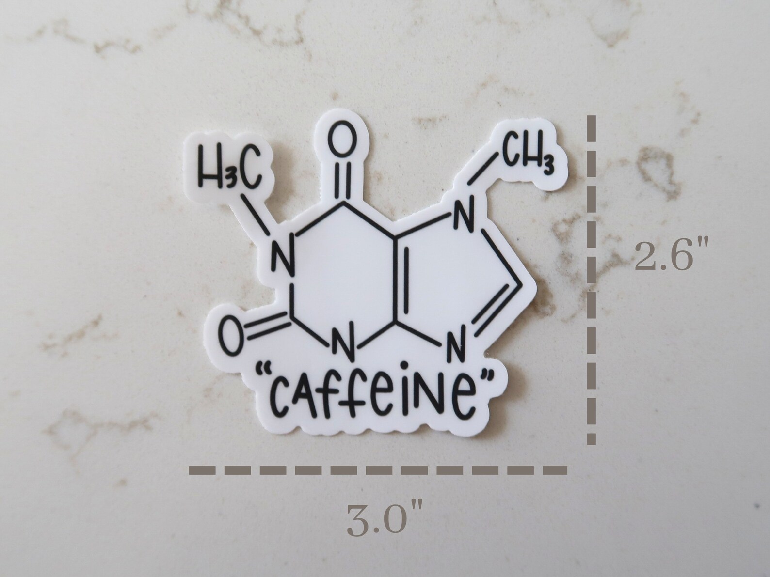 Caffeine Sticker, Science Sticker, Molecule Sticker, Stem Sticker, Med ...