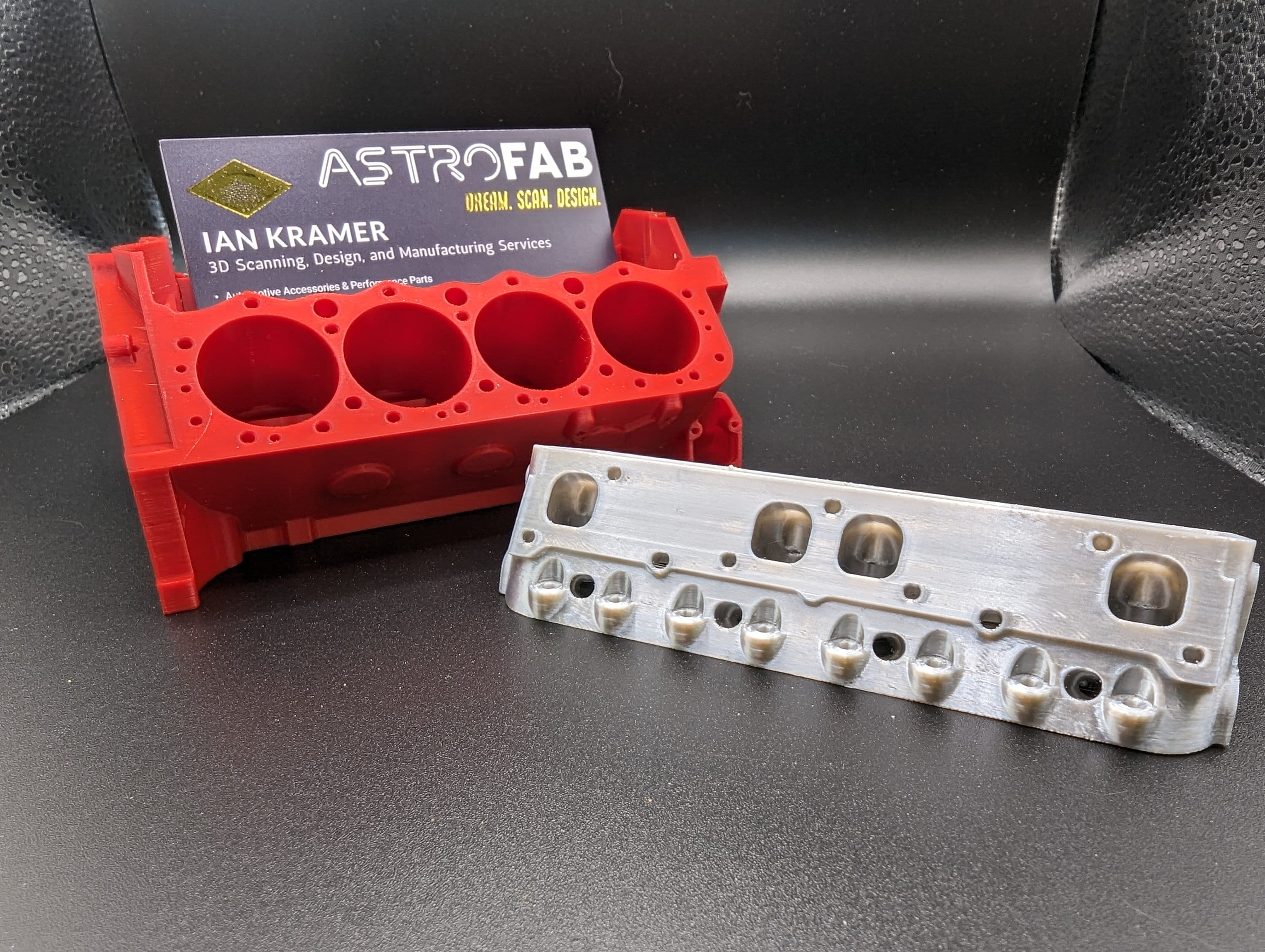 3D Printed Modular V8 Chevy Engine Block Business Card Holder ...