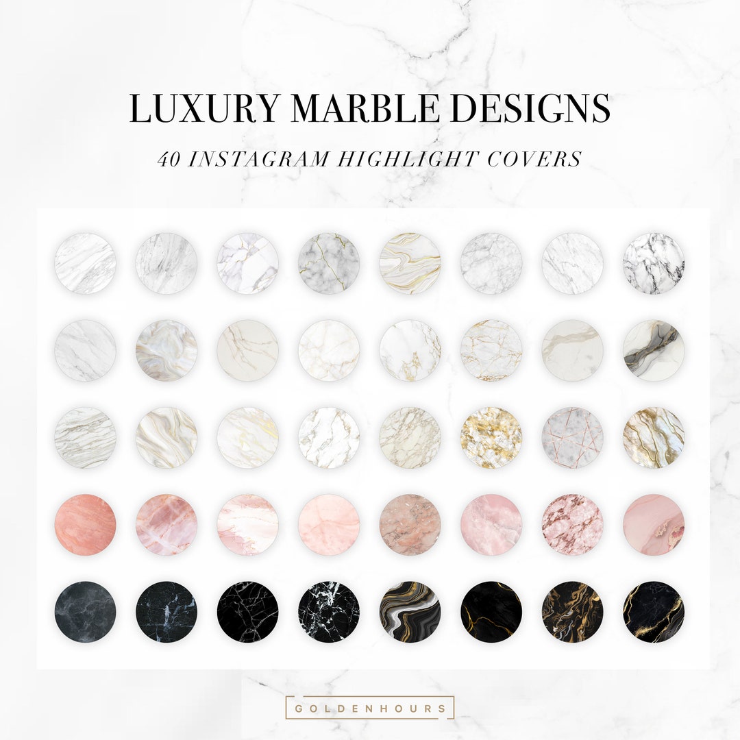 40 Luxury Marble Instagram Highlight Covers | Beautiful Classic Colors ...