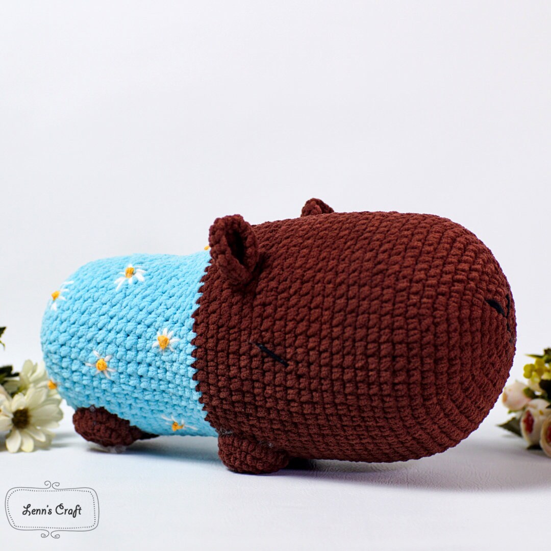 Cuddle Toy Capybara Crochet Amigurumi Plushie Gift for Him and - Etsy
