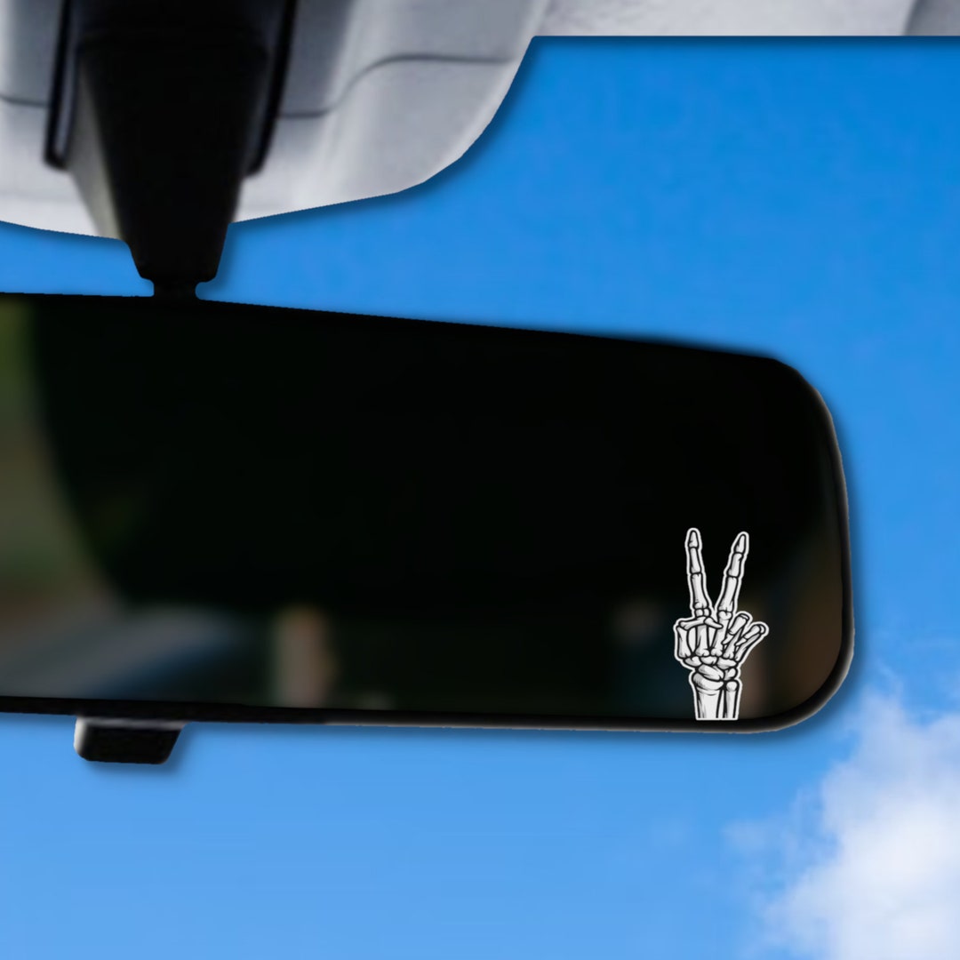 Peace Sign Mini Peeker Sticker for Car Rearview Mirror / Premium Vinyl ...