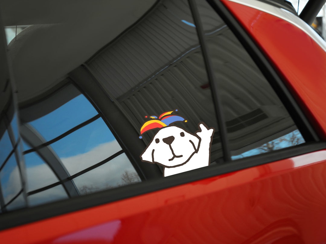 Angry Dog Mini Peeker Sticker for Car Side Window, Mirror / Premium ...