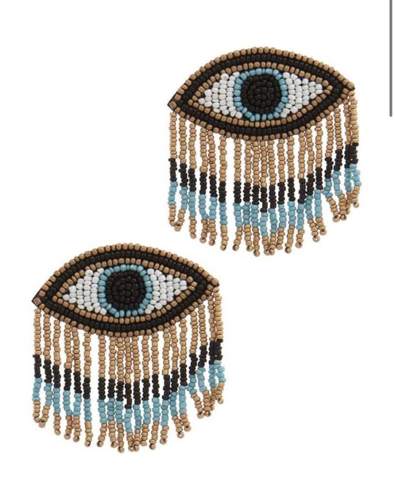 Evil Eye Drop Fringe - Etsy