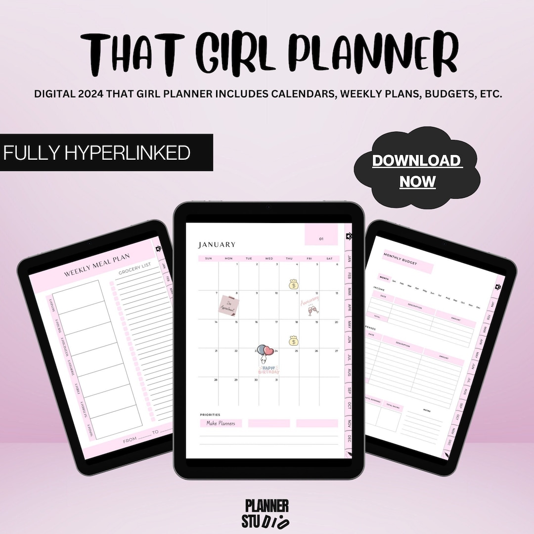 That Girl Planner 2024 Digital Planner Goodnotes iPad Planner Daily ...