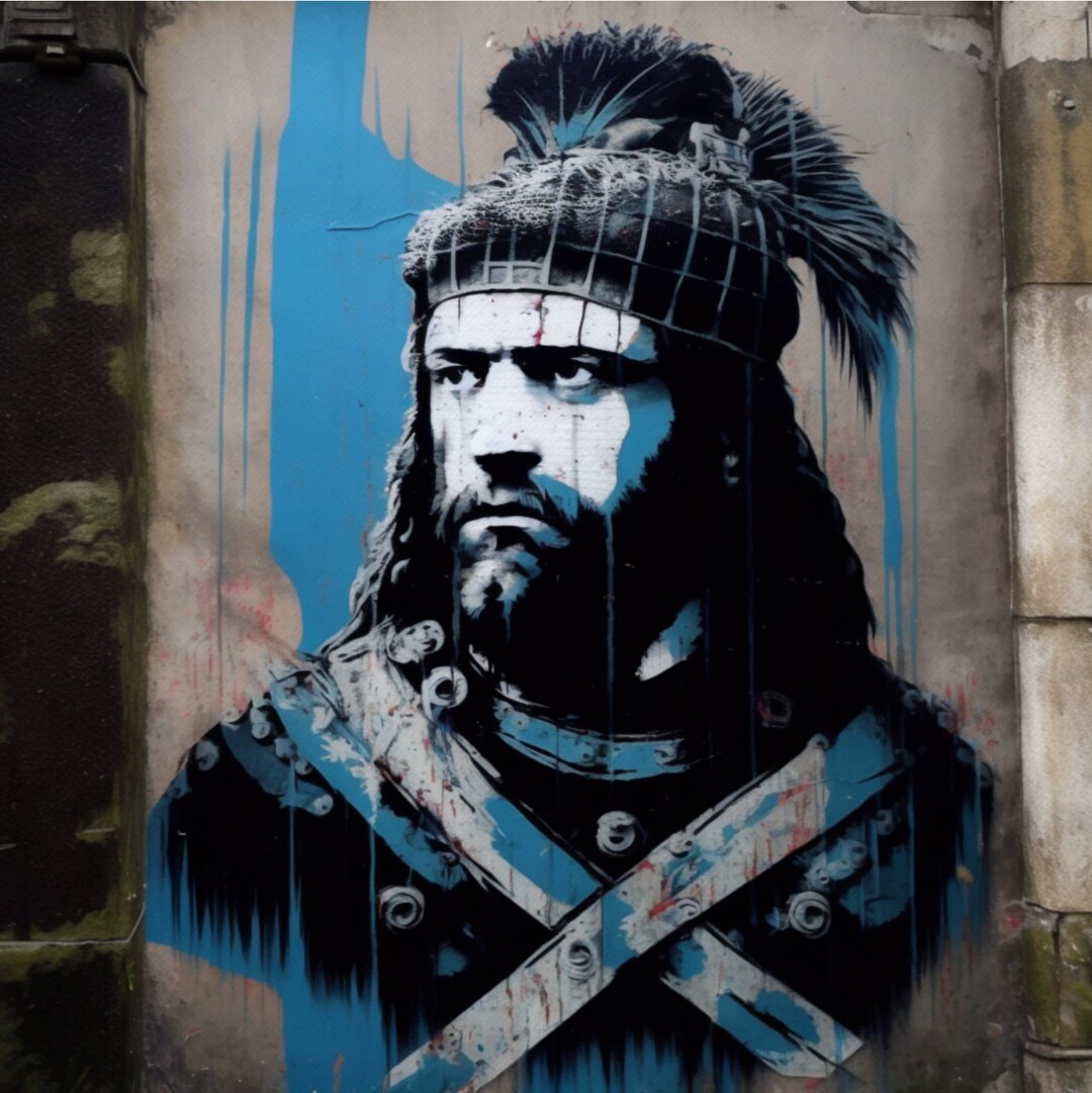 William Wallace Portrait: Braveheart-inspired Artwork Digital Download ...