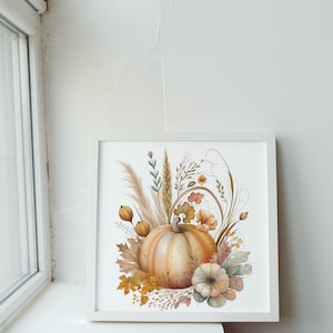 Boho Pumpkins Clipart, Bohemian Autumn Design, Cozy Fall Clipart Set ...