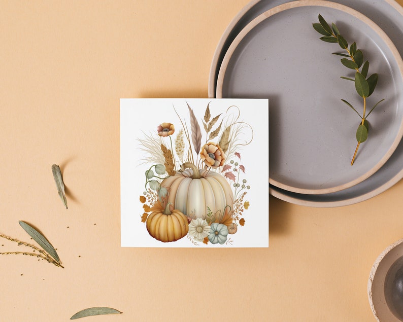 Boho Pumpkins Clipart, Bohemian Autumn Design, Cozy Fall Clipart Set ...