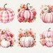 Pink Pumpkin Watercolor Clipart, Thanksgiving, Fall Design Elements ...