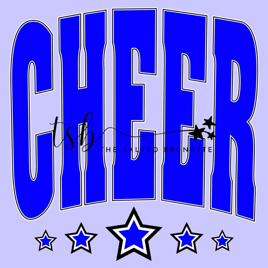 Blue Cheer Varsity Font Digital Design School Spirit Small Town Pride ...
