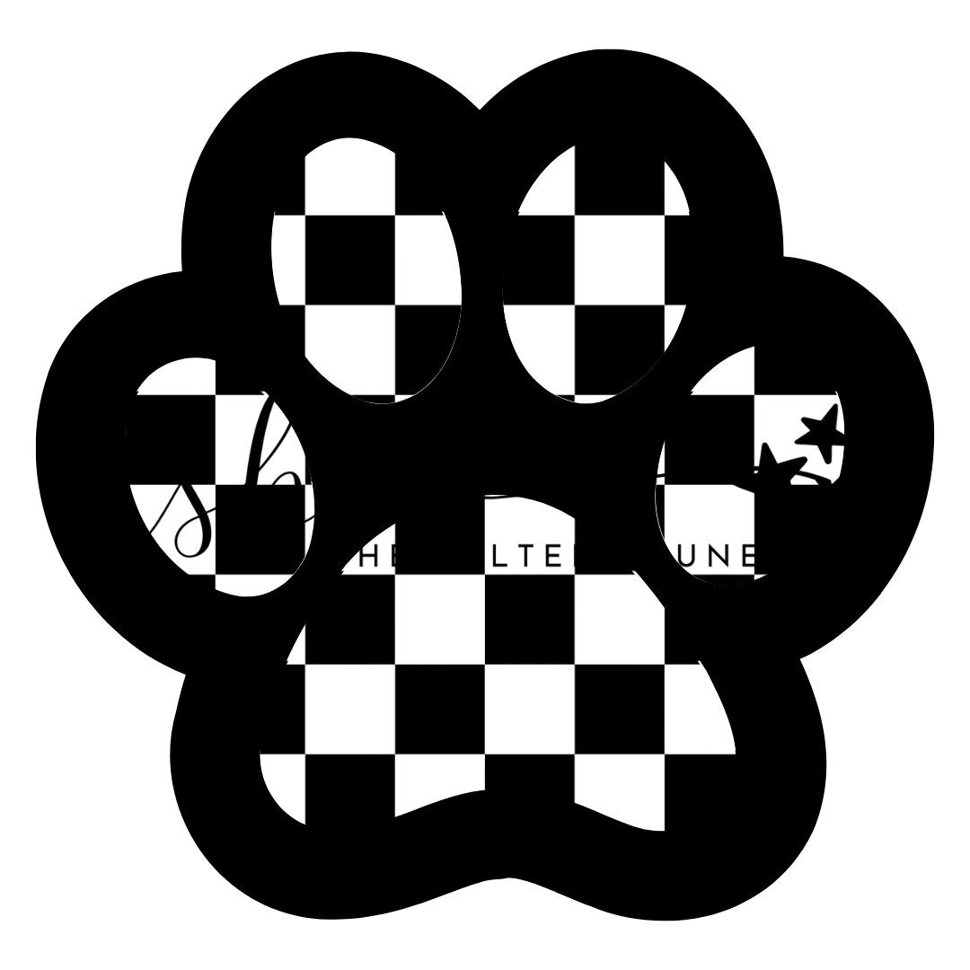 Checker Paw Print Sleeve; Checker Paw Print Element; Sleeve Design PNG ...
