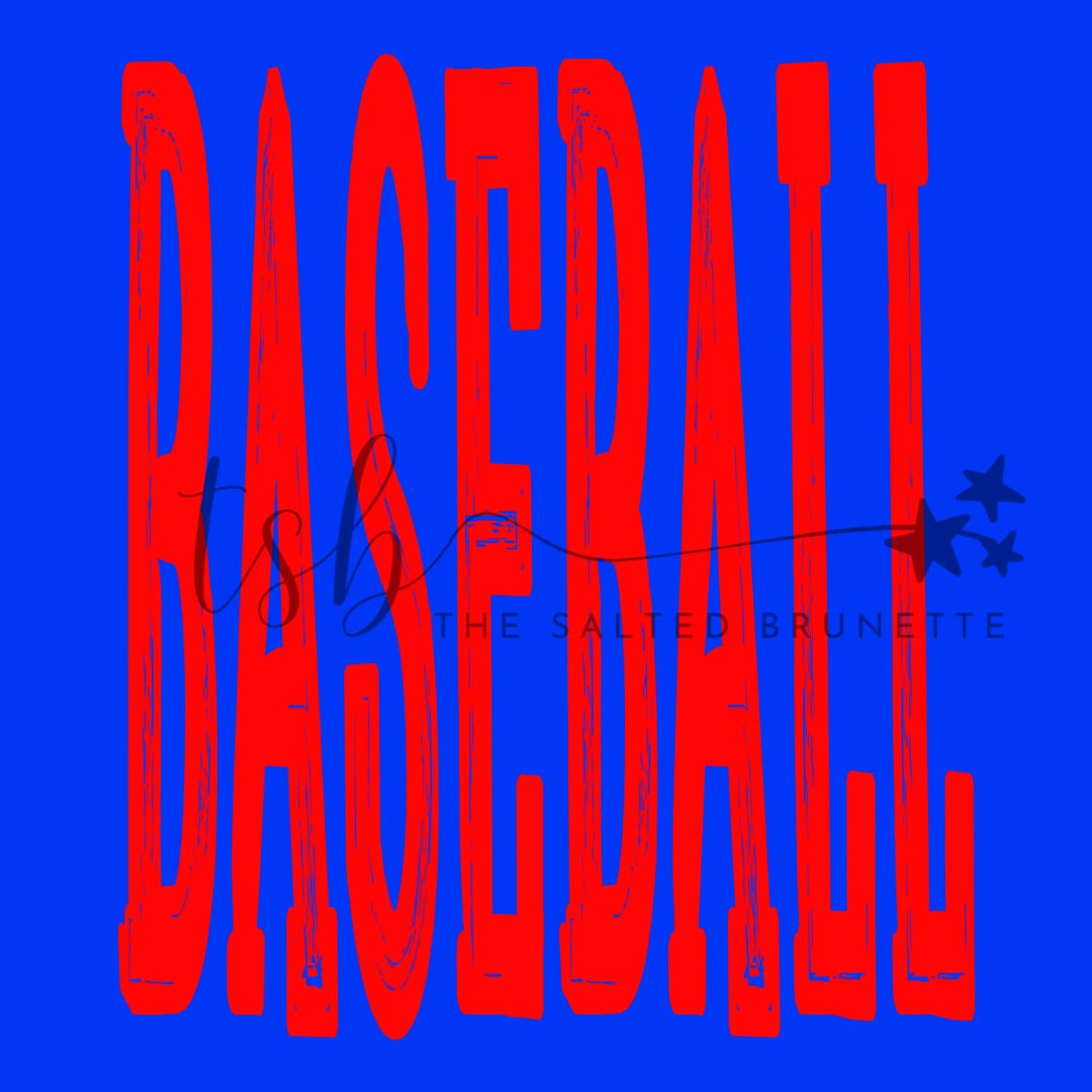 Florescent Neon Red Baseball; Baseball Digital Design; Varsity ...