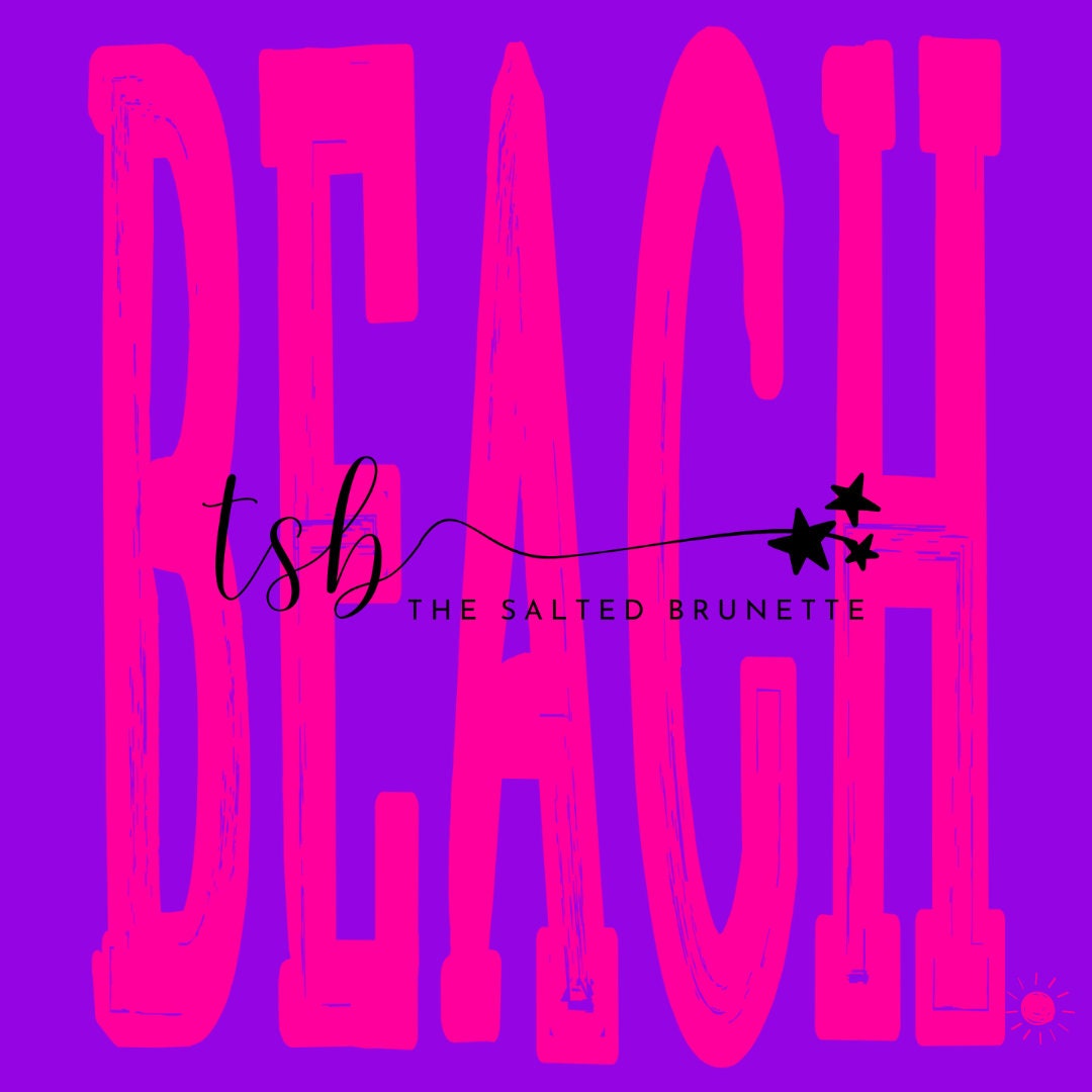 Varsity Font Distressed; Neon Florescent Beach; Sunshine; Png - Etsy