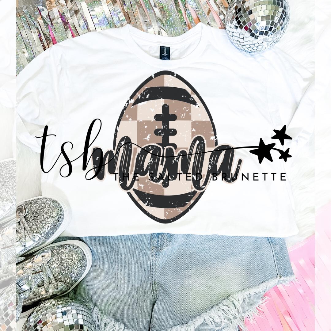 Distressed Checker Mama FOOTBALL; FOOTBALL Digital Design; PNG - Etsy