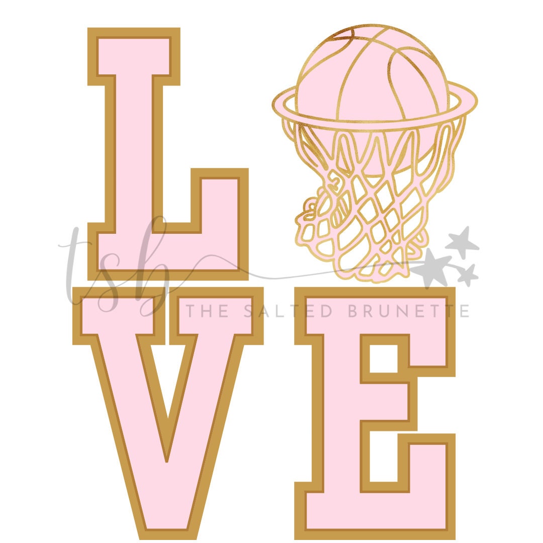 Basketball Love; Basketball Season; Pink School Spirit PNG - Etsy
