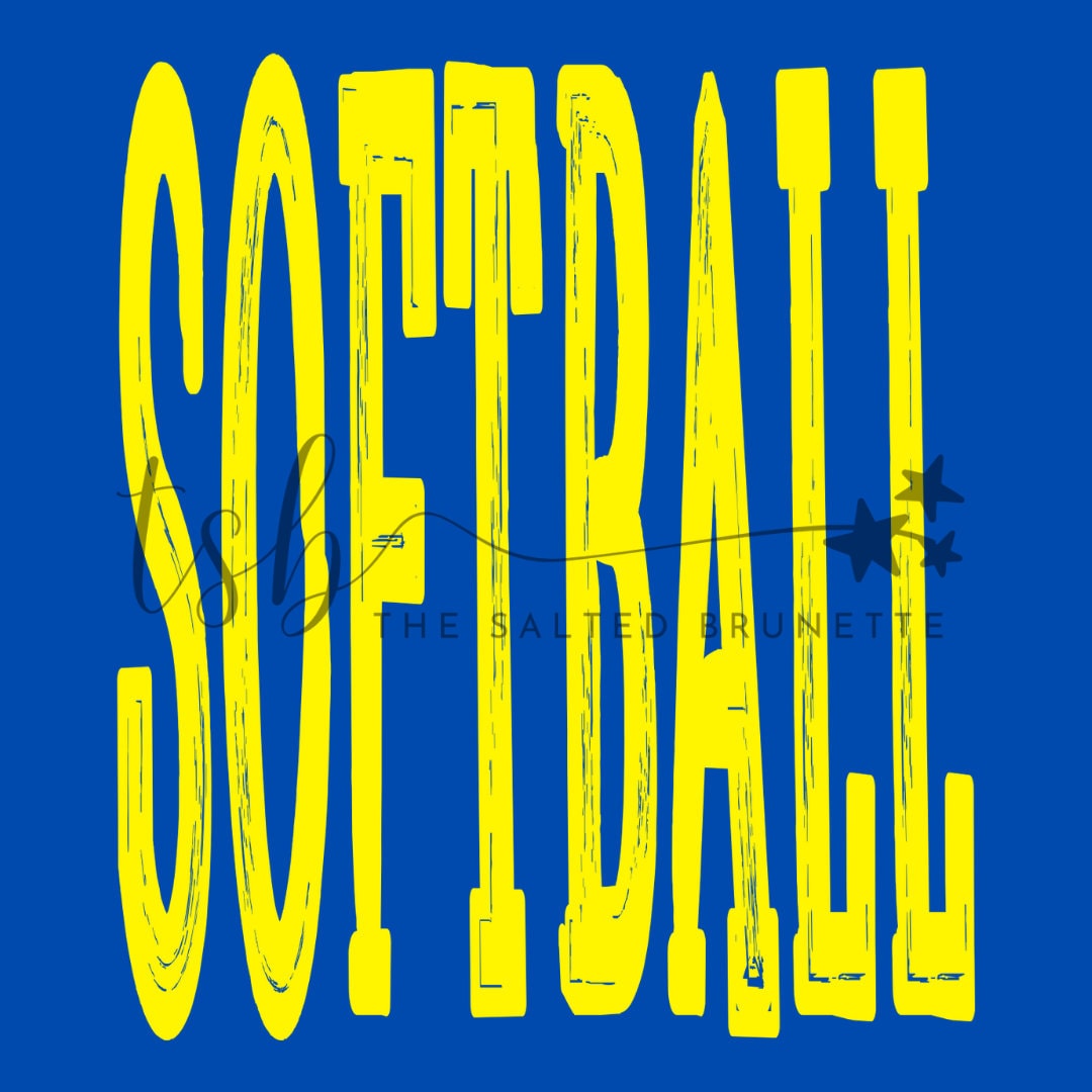Florescent Neon Yellow Softball; Softball Digital Design; Varsity ...