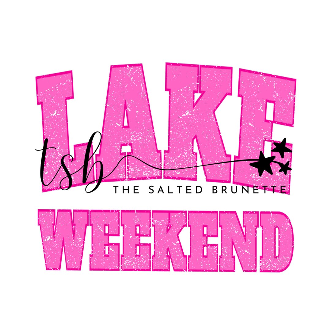 Varsity Font Distressed Lake Weekend Png - Etsy