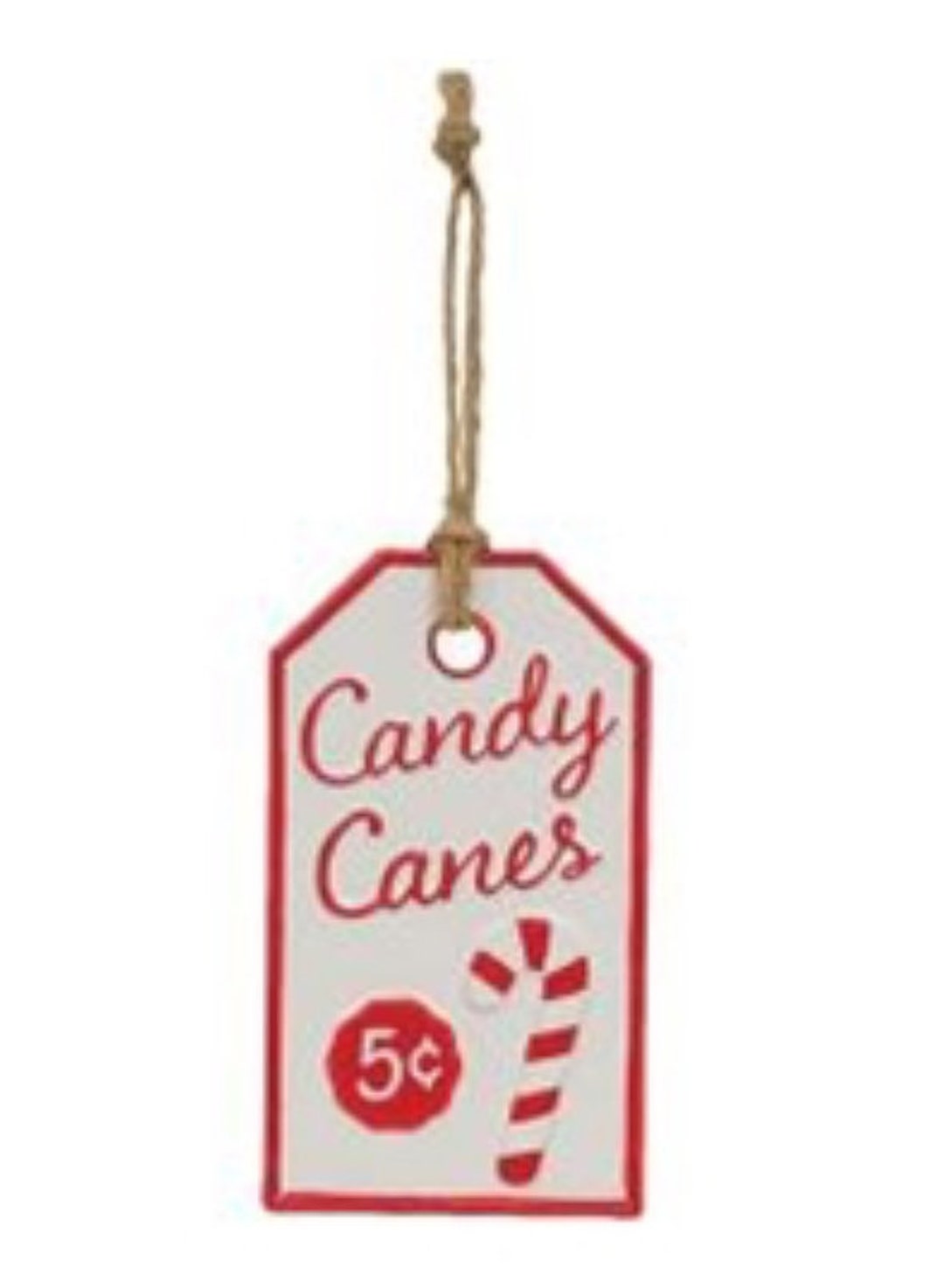 Candy Cane Metal Tag. - Etsy