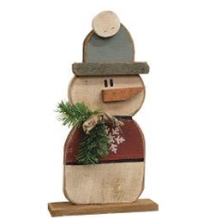 Rustic Wood Beanie Snowman. - Etsy