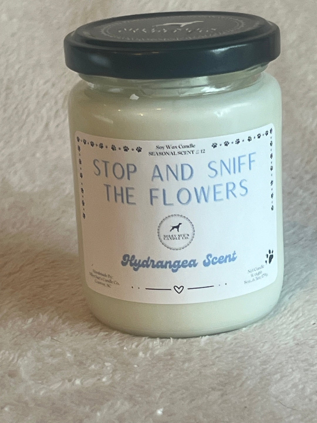 Stop and Sniff the Flowers, Hydrangea Scent, 8oz Jar Candle - Etsy