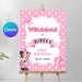 Pink Minnie Mouse Welcome Sign Minnie Welcome Sign Minnie Welcome ...