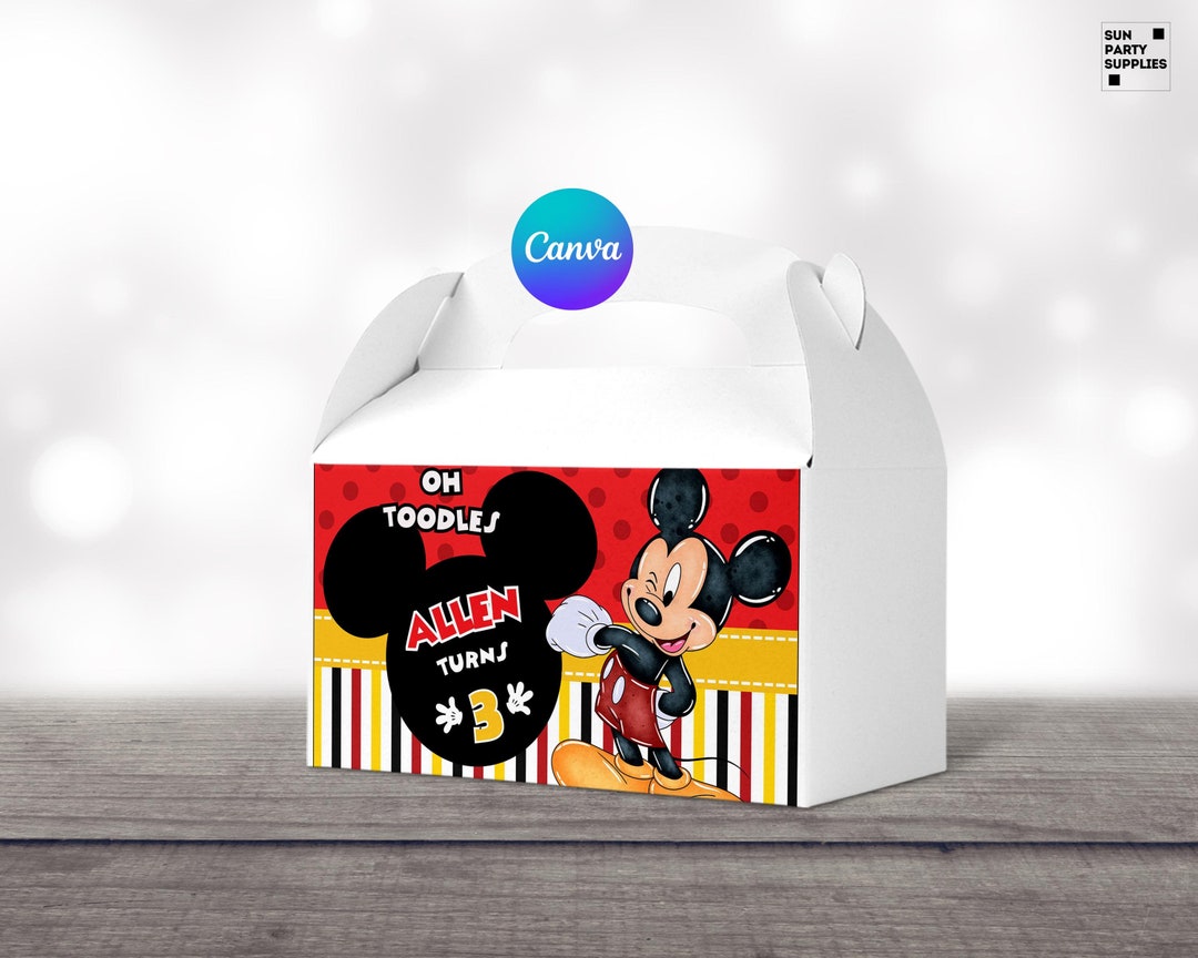 Mickey Mouse Gable Box Template Gable Boxes Birthday Gable Box Labels ...