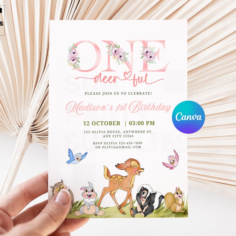 Bambi Invitation - Etsy