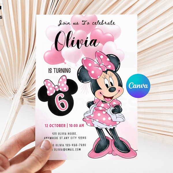 Minnie Mouse Invites - Etsy