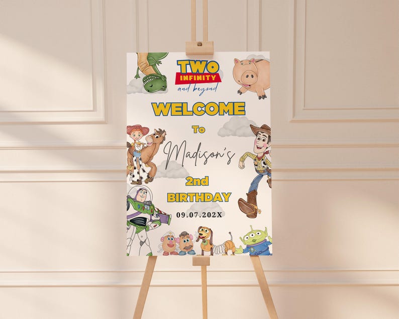 Toy Story Welcome Sign Toy Story Birthday Party Welcome Sign Toy Story ...