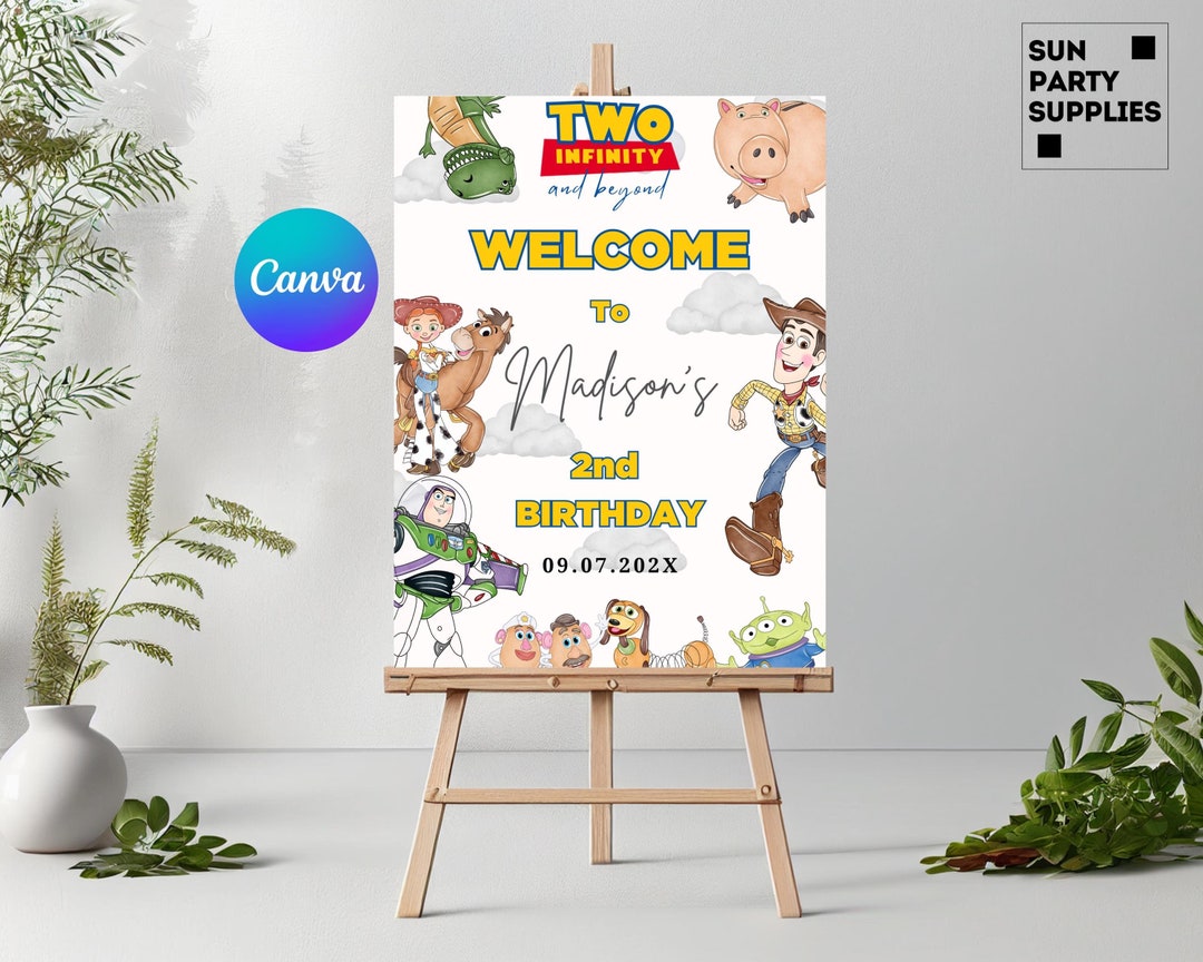 Toy Story Welcome Sign Toy Story Birthday Party Welcome Sign Toy Story ...