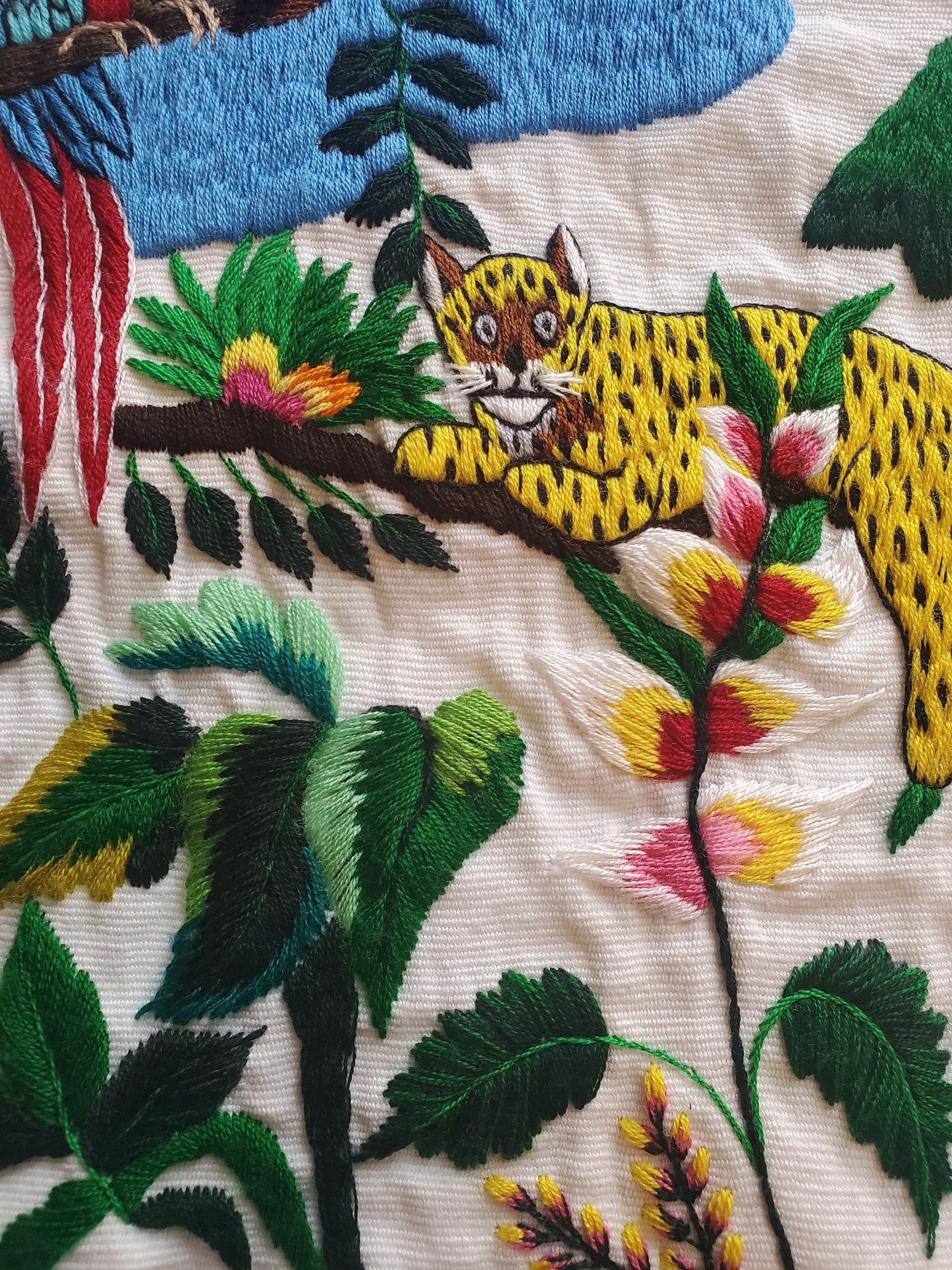 Mayan Embroidered Cloth handmade Lake and Volcanoes - Etsy