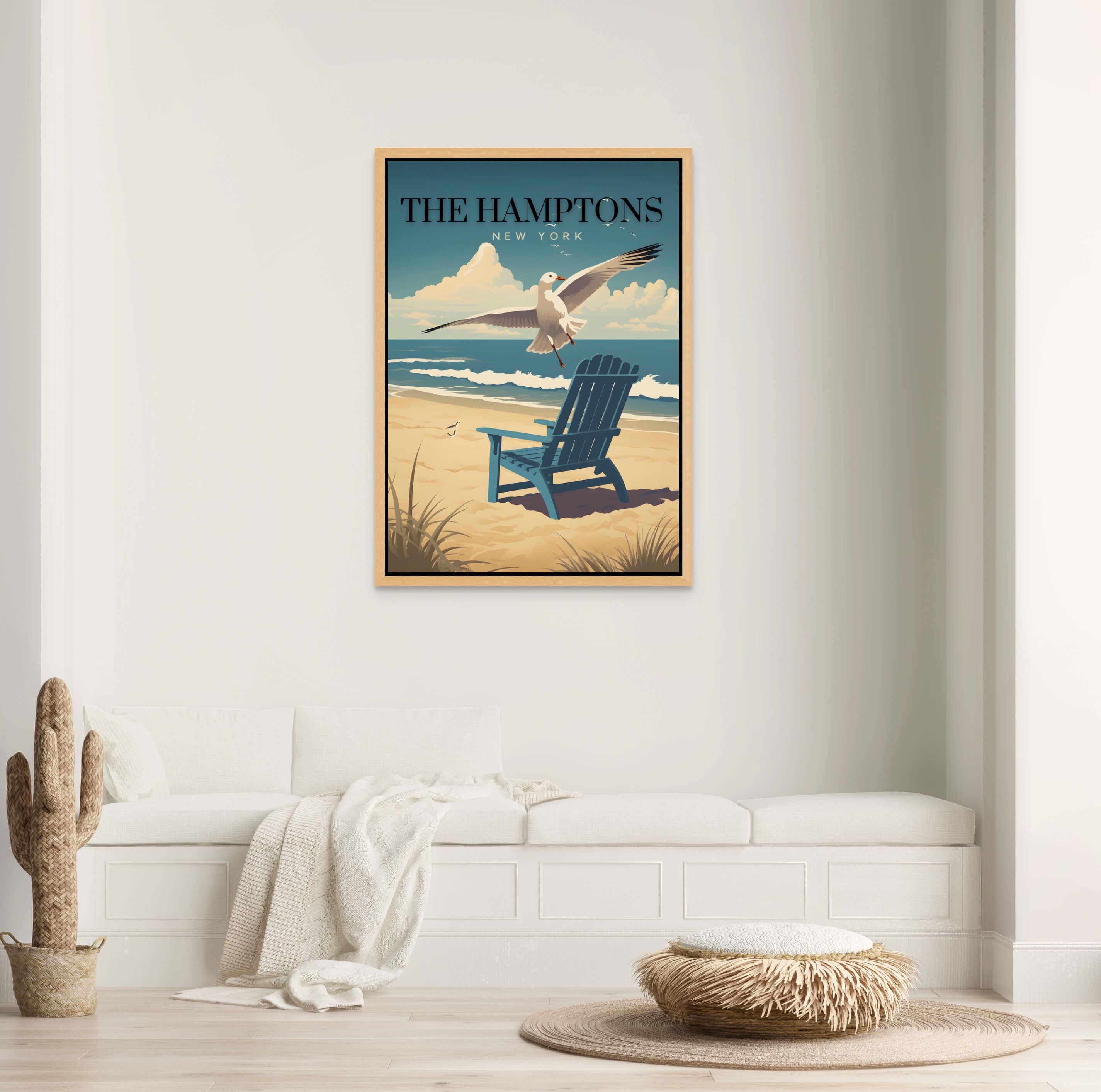 The Hamptons Poster Hamptons Beach Print Travel Poster - Etsy