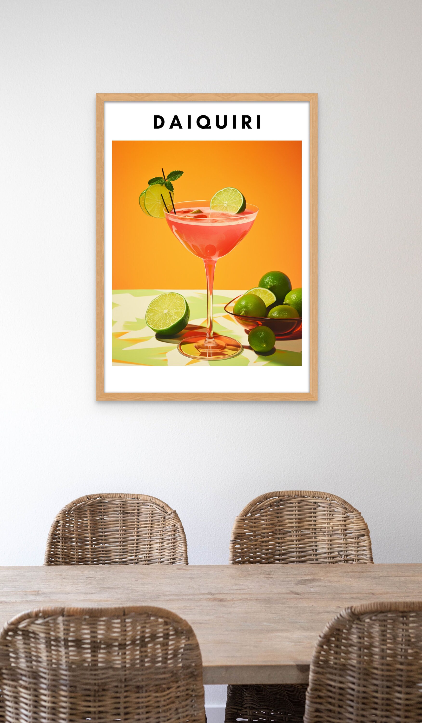 Daiquiri Poster | Cocktail Print | Bar Print - Etsy
