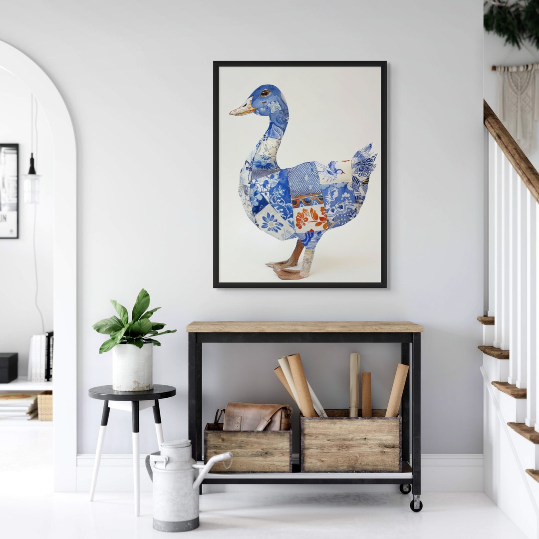 Patchwork Duck Print Colourful Duck Art Duck Wall Art - Etsy