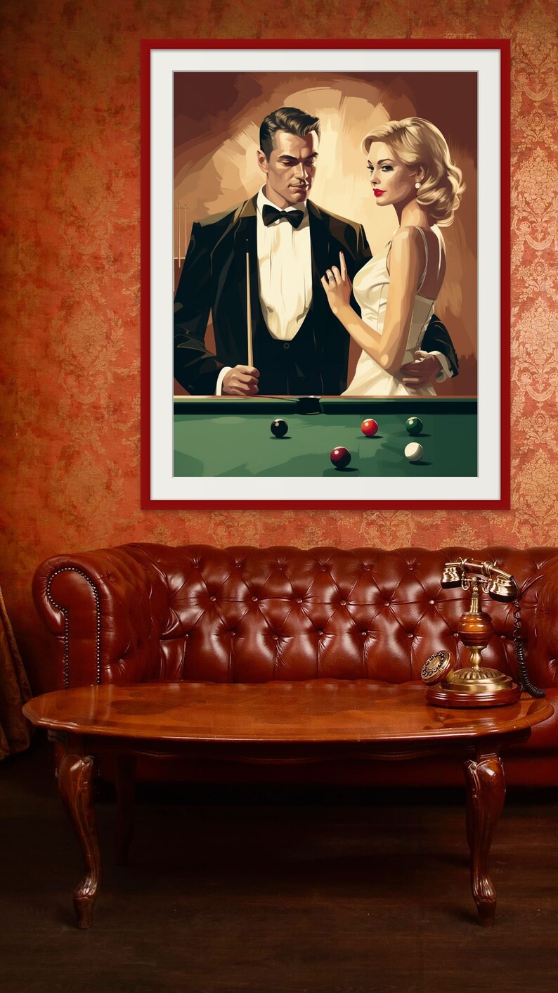 Vintage Pool Poster II | 1950's - Etsy